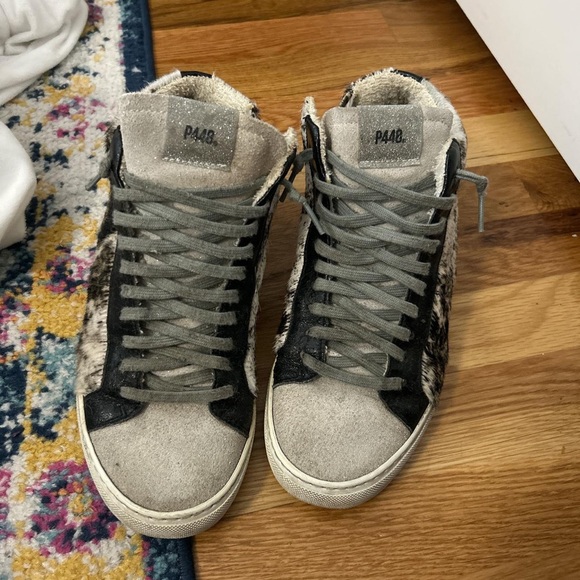 P448 | Shoes | P448 Calf Hair High Top Sneaker Cow Softy Size 38 | Poshmark